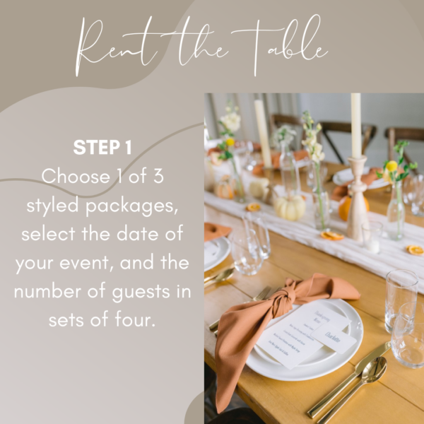 How it works: Rent the Table | A Classic Party Rental